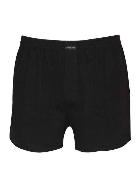 Minerva Μαύρο Φαρδύ Ανδρικό Βαμβακερό Boxer με άνοιγμα 2 Pack | ELEGANT ...